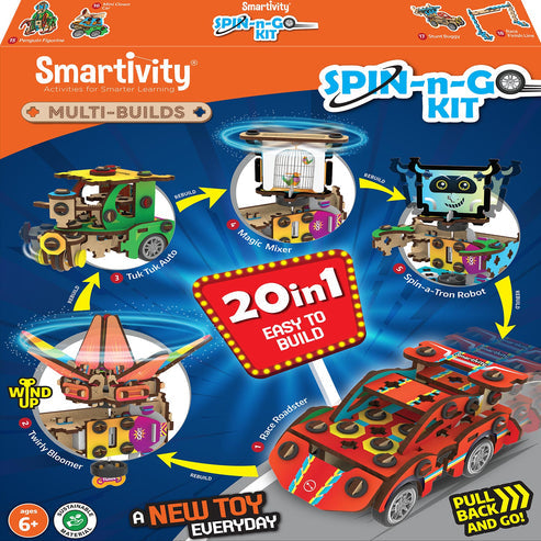 Smartivity 20-in-1 Spin-n-Go Kit | DIY STEM Motion & Mechanics Toy for ...
